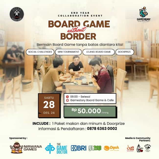 Board Game Without Borders, Yuk Tutup tahun dengan BOARD GAME PARTY!!